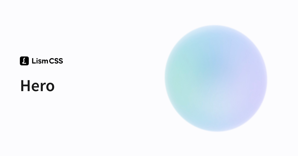 Hero - Lism CSS